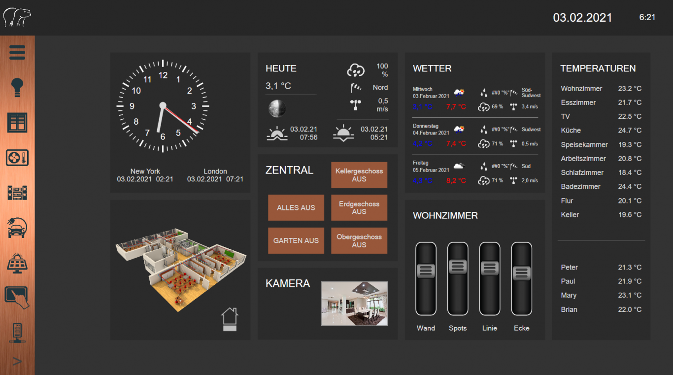KNX-Visualisierungen - KNX Smart Home | Haus- & Gebäudeautomation